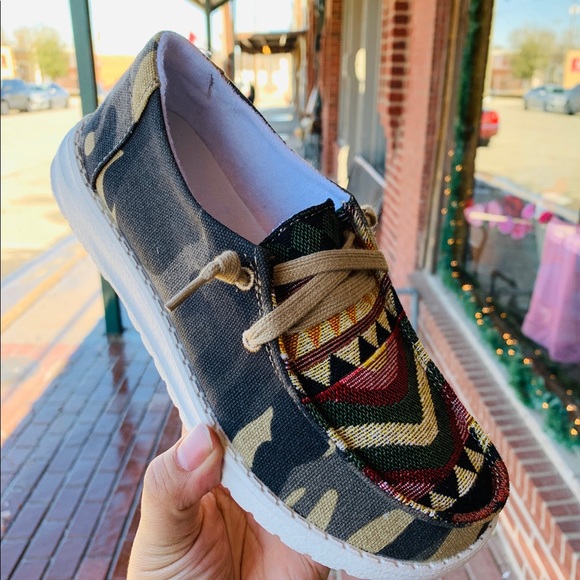 Gypsy Jazz | Shoes | Camo Aztec Top Gypsy Jazz Slip On Shoes | Poshmark